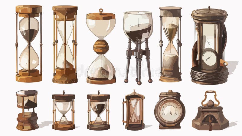 Hourglass Variations Collection for Time Measurement Concept Stock ...