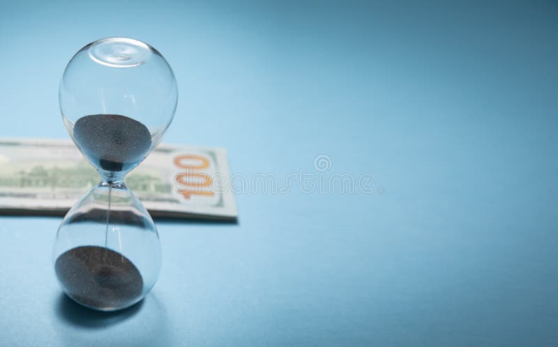 Hourglass and Dollar. Time is Money Stock Image - Image of price ...
