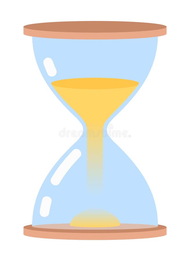 Hourglass with Falling Sand Semi Flat Color Vector Object Stock Vector ...