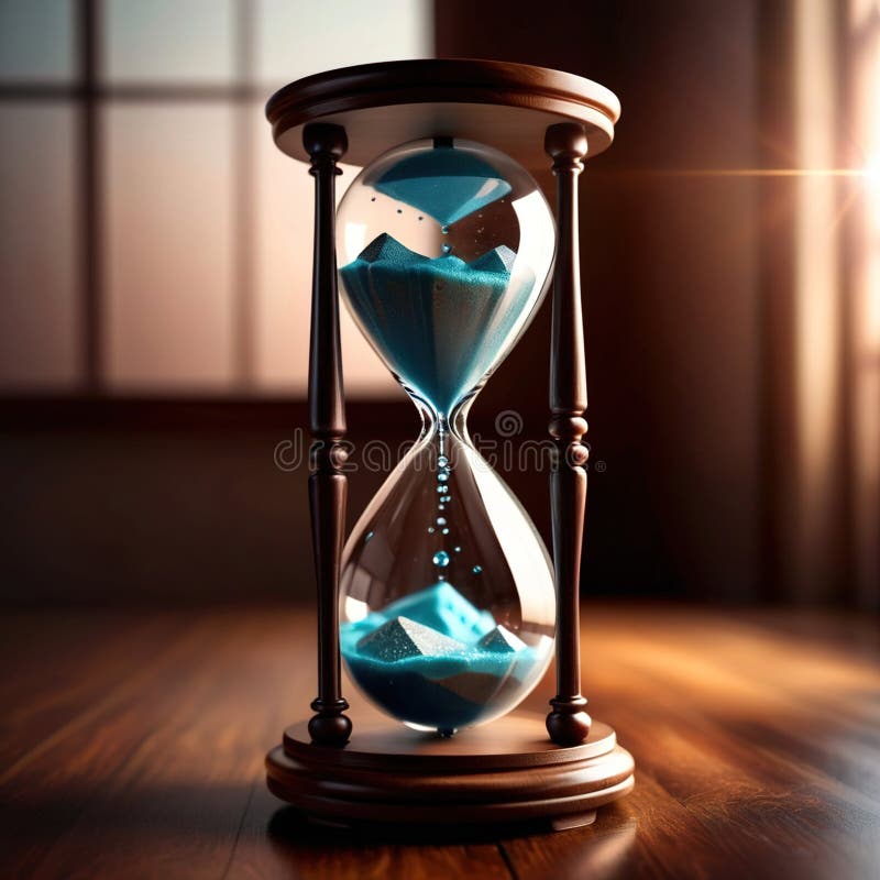 Hourglass Filled with Crystals, Showing Passage of Time Stock ...
