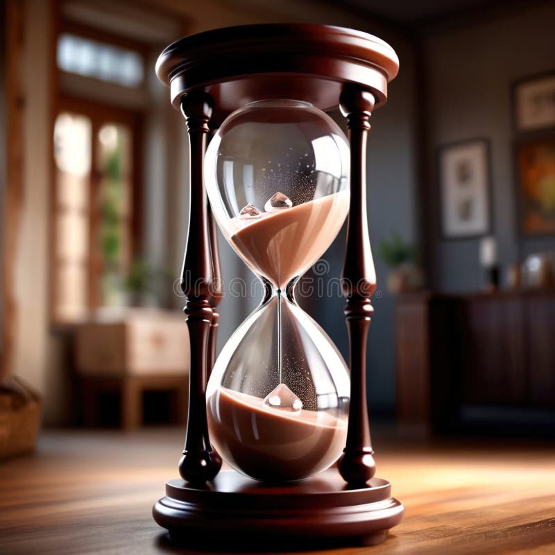 Hourglass Filled with Crystals, Showing Passage of Time Stock ...