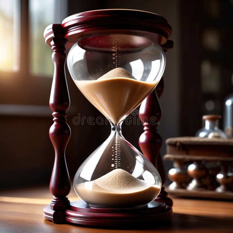 Hourglass Filled with Crystals, Showing Passage of Time Stock ...