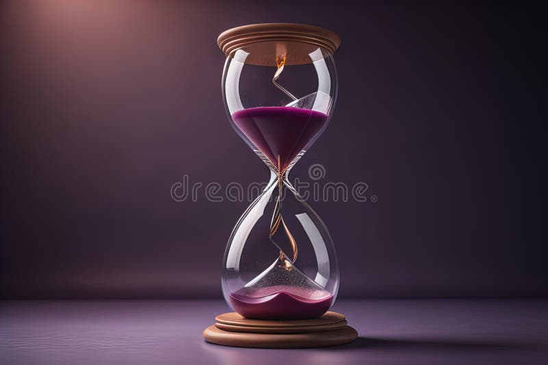 Hourglass with Flowing Sand. Time Concept Stock Illustration ... Hourglass with Flowing Sand. Time Concept Stock Illustration ...
