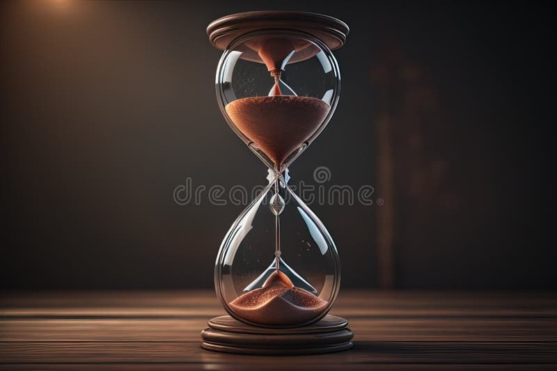 Hourglass with Flowing Sand, Time Passing Concept. Generative Ai Stock ... Hourglass with Flowing Sand, Time Passing Concept. Generative Ai Stock ...
