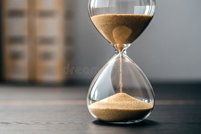 Hourglass. Glass Timer Sand Clock Timer. Business, Time and Deadline ...