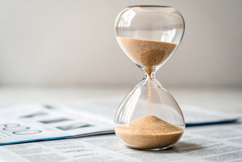 Hourglass. Glass Timer Sand Clock Timer. Business, Time and Deadline ...
