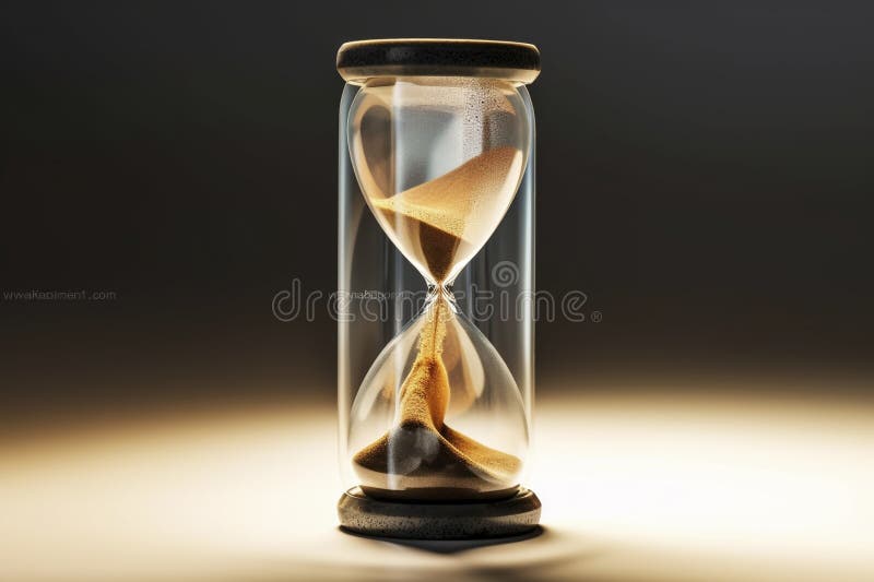 Hourglass with Glowing Sand Inside Created with Generative AI ...