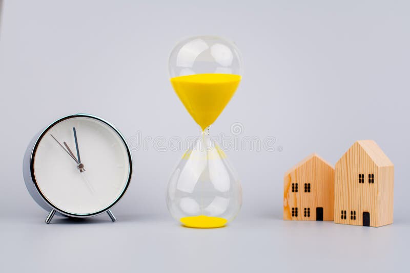 Gray Background, Time and Running Out of Time in Studio Photo Style ...