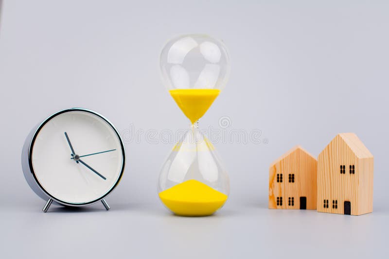 Gray Background, Time and Running Out of Time in Studio Photo Style ...