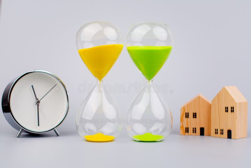 Gray Background, Time and Running Out of Time in Studio Photo Style ...