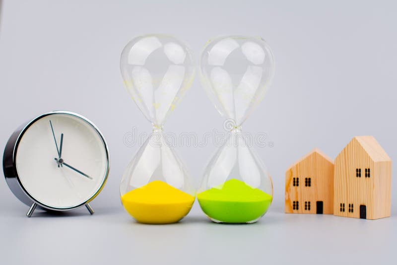 Gray Background, Time and Running Out of Time in Studio Photo Style ...