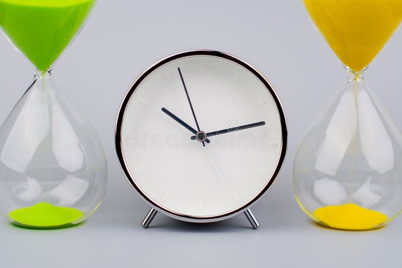 Gray Background, Time and Running Out of Time in Studio Photo Style ...