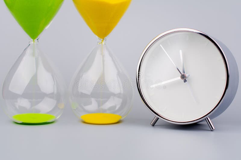 Gray Background, Time and Running Out of Time in Studio Photo Style ...