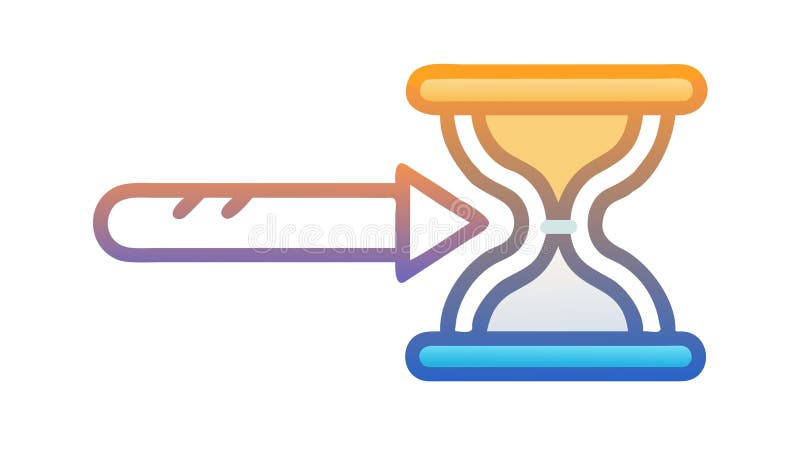 Hourglass with Hammer Construction Time Project Duration, Vector Design ...