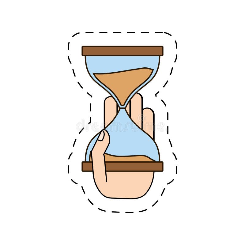 Hourglass in the Hand Icon Image Stock Illustration - Illustration of ...