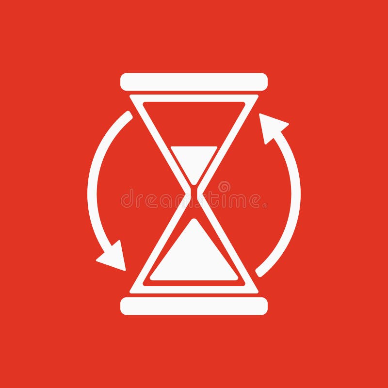 The Hourglass Icon. Clock Symbol Stock Vector - Illustration of ...