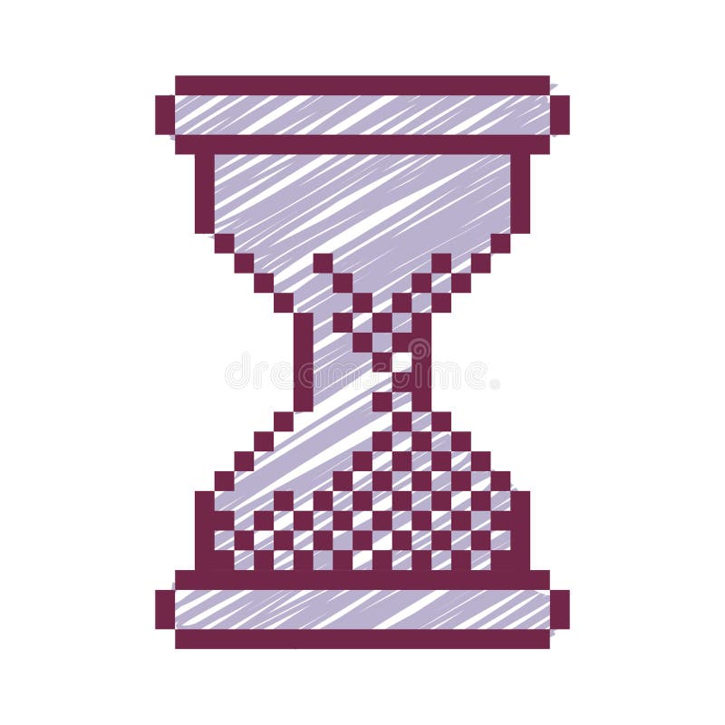 Hourglass Pixelated Icon Image Stock Vector - Illustration of countdown ...