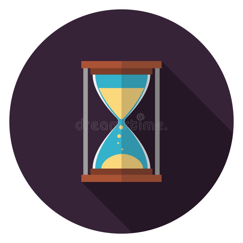 Hourglass Icon in Flat Design. Stock Illustration - Illustration of ...