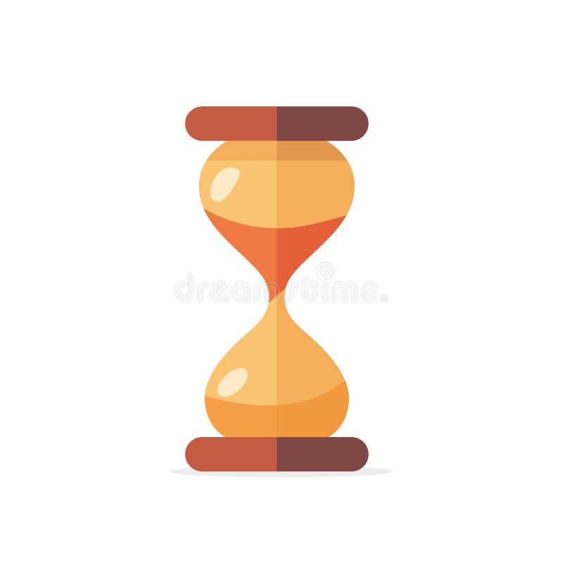 Hourglass Icon in Flat Style, Simple Design Stock Vector - Illustration ...