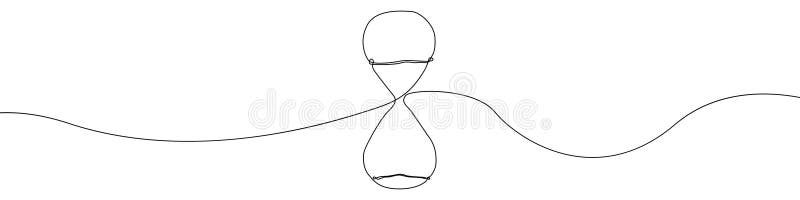 Hourglass Icon Line Continuous Drawing Vector. One Line Sand Time Icon ...