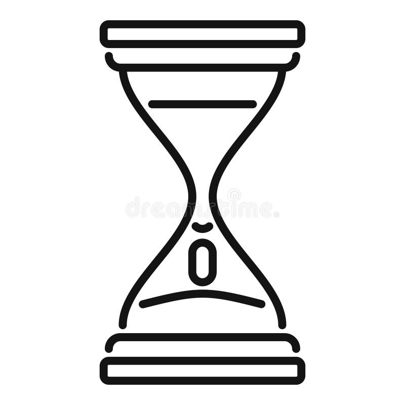 Hourglass Icon Outline . Clock Project Stock Illustration ...