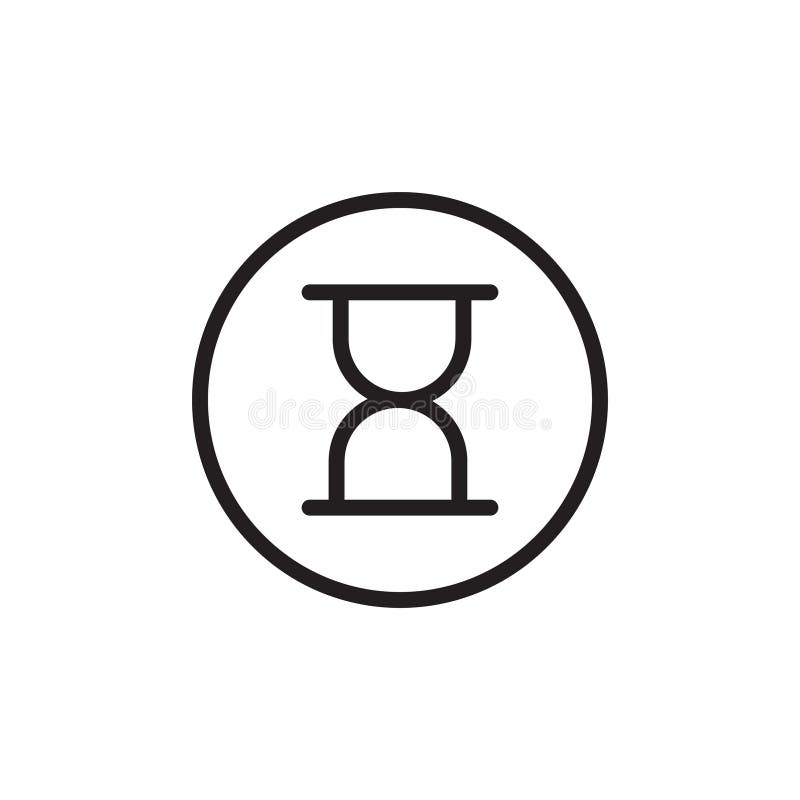 Hourglass Icon Outline Vector for Web Ui Stock Vector - Illustration of ...