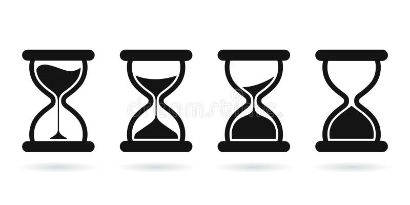 Hourglass Icon Set. Sandglass Vector Icons Stock Vector - Illustration ...
