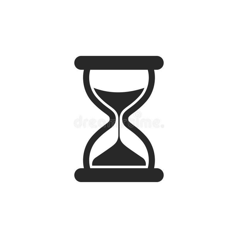 Hourglass Icon Vector. Hourglass Timer Icon in Trendy Flat Design Stock ...