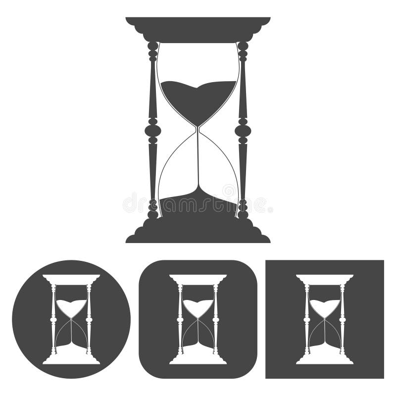 Hourglass Icon - Vector Icons Set Stock Vector - Illustration of flow ...
