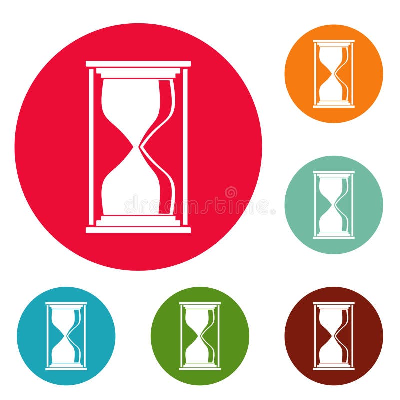 Hourglass Icons Circle Set Vector Stock Vector Illustration Of Concept Arrow 109098204