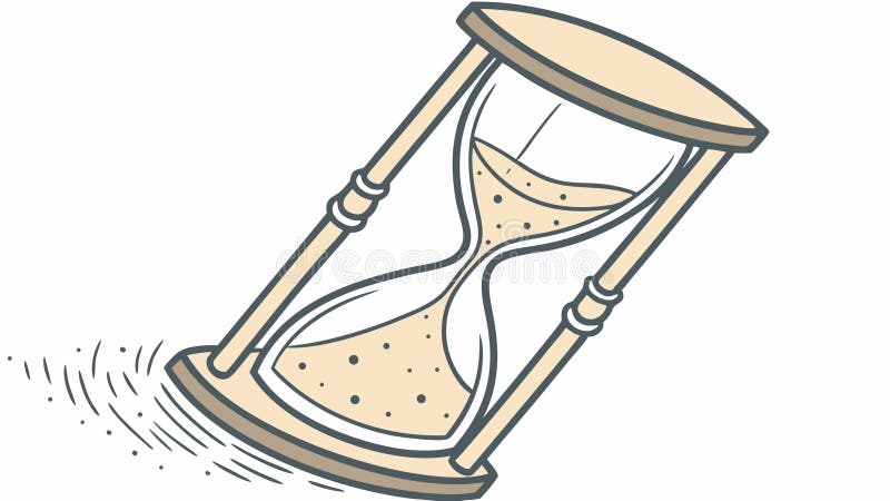 Hourglass Illustration Time Passing Measurement Sand Timer Concept, Vector Design Generative AI ...