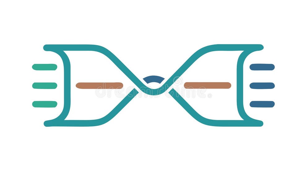 Hourglass Intertwined Bands Complex Time Interconnections, Vector Design Generative AI Stock ...