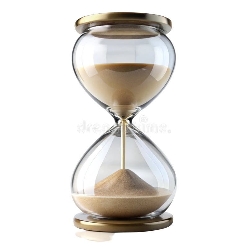 Hourglass Isolated on White Background Stock Illustration ...