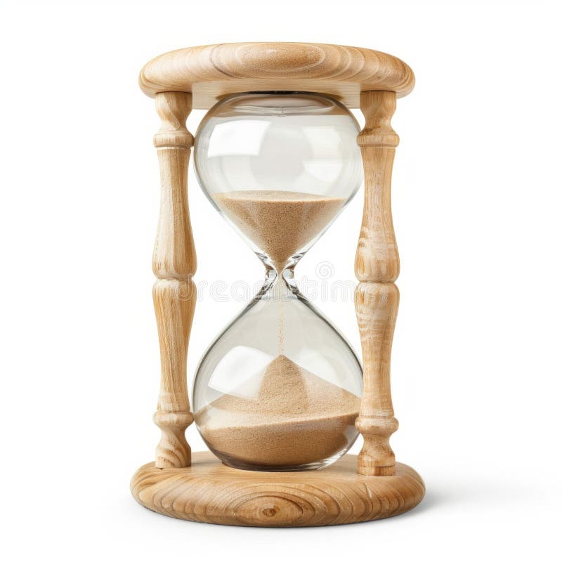 Hourglass Isolated on White Background. Stock Illustration ...