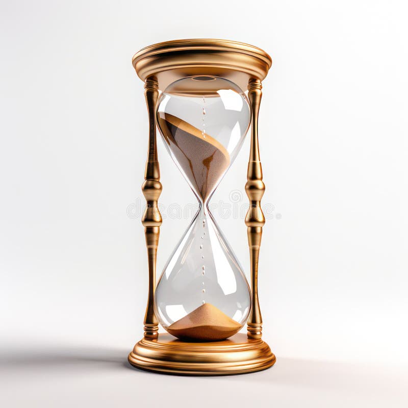 Hourglass Isolated on White Created with Generative AI. Time Concept ...