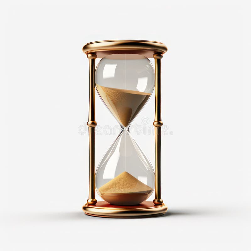 Hourglass Isolated on White Created with Generative AI. Time Concept ...