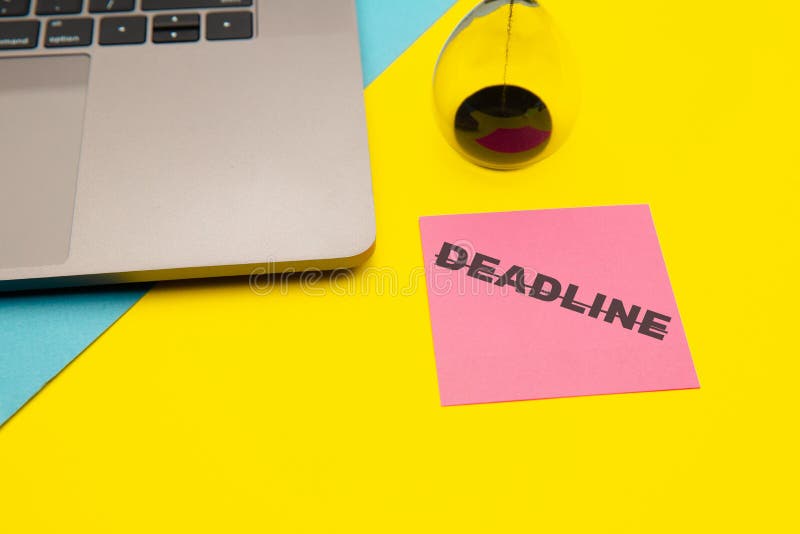 Hourglass On Laptop Computer Concept For Time Management Stock Image ...