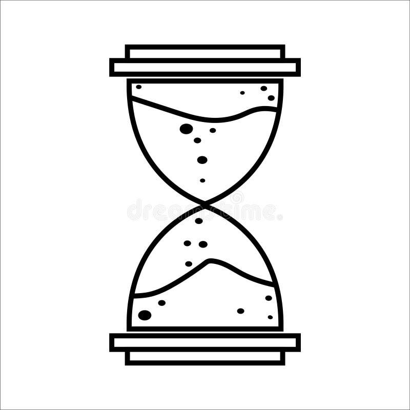 Hourglass Linear Icon. Mystic and Esoteric Simple Icon Stock Vector ...