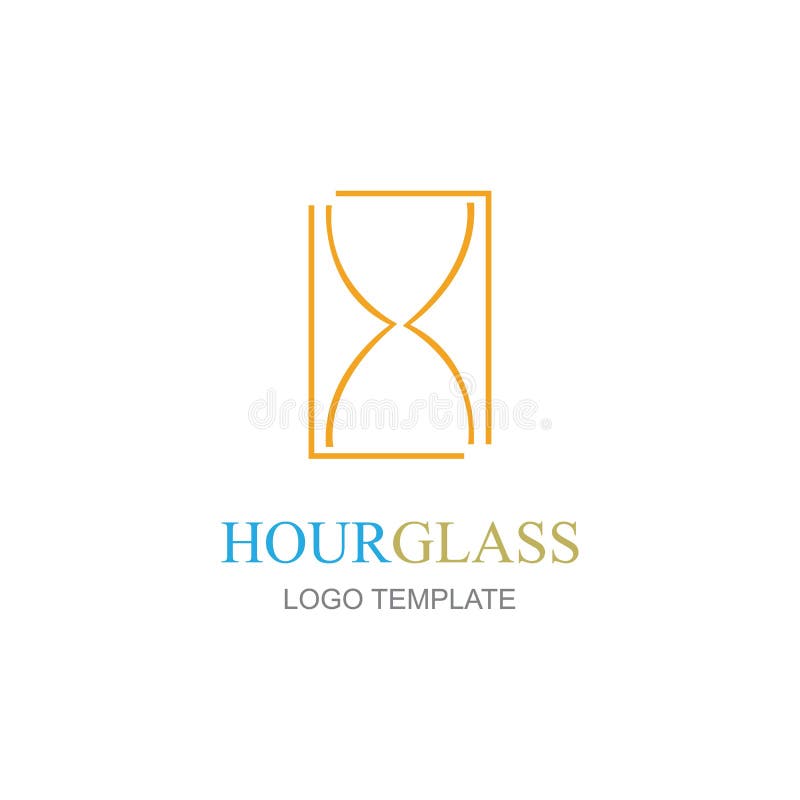 Hourglass Logo Icon Vector Illustration Design Template Stock Vector ...