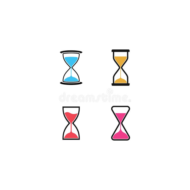 Hourglass Logo Vector Icon Illustration Stock Vector - Illustration of ...
