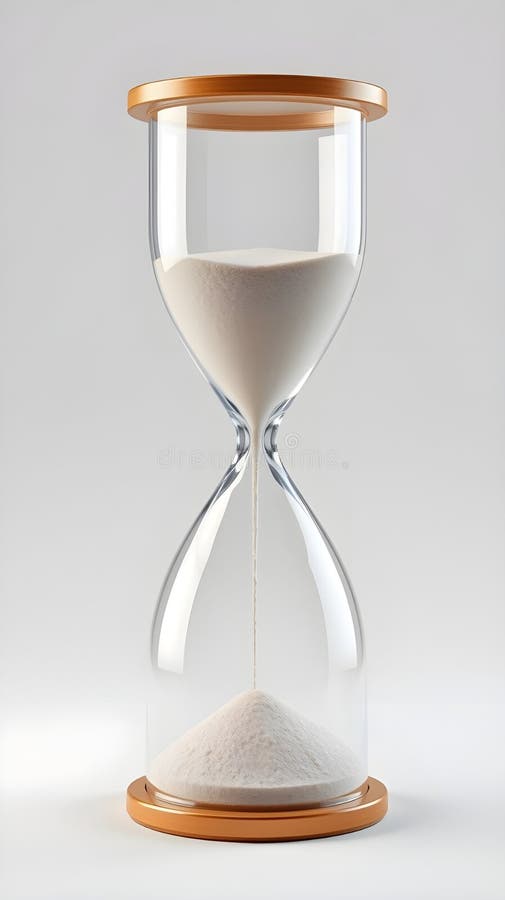 An Hourglass Made of Glass, with Fine Sand Flowing Inside Stock ...