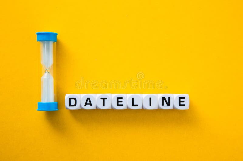 Hourglass Measuring the Passing Time with the Word Deadline Composed of ...