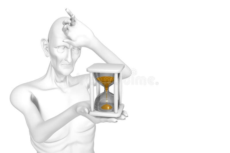 Hourglass Measuring the Time Out Stock Illustration - Illustration of ...