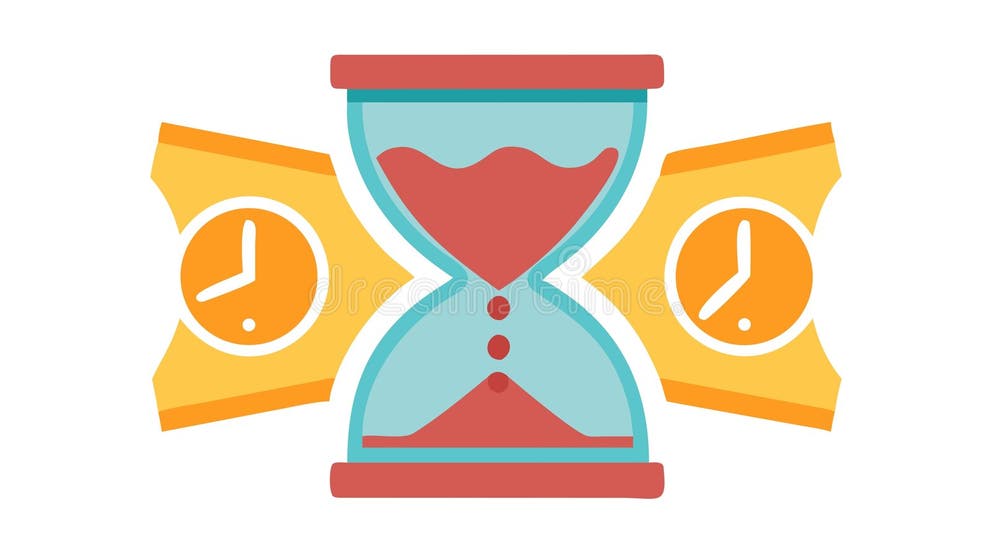 Hourglass with Multiple Clocks for Time Zone Management, Vector Design ...