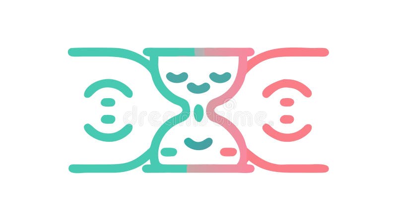 Hourglass with Multiple Faces Shared Time Community, Vector Design ...