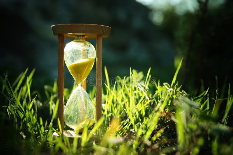 Hourglass in Nature. Idea of Ecology, Time and Preserving the Earth ...