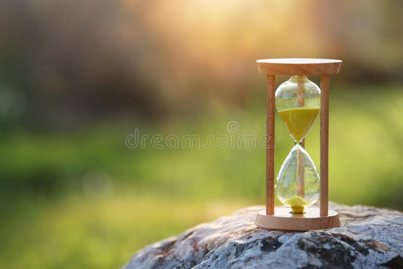 Hourglass in Nature. Idea of Ecology, Time and Preserving the Earth ...