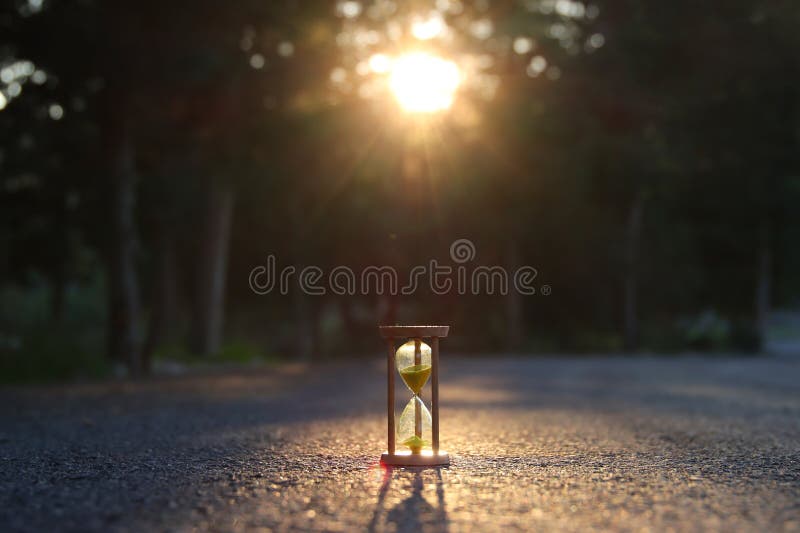 Hourglass in Nature. Idea of Ecology, Time and Preserving the Earth ...