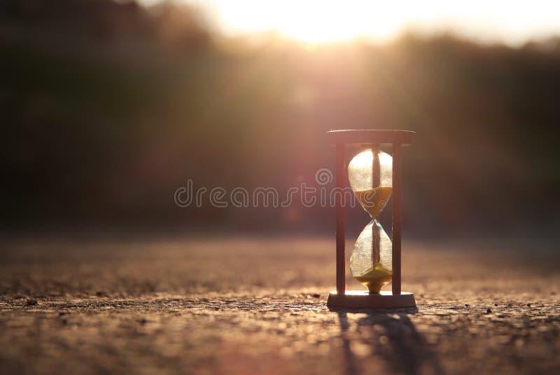 Hourglass in Nature. Idea of Ecology, Time and Preserving the Earth ...