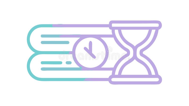 Hourglass with Open Book, Reading Time Vector Design Generative AI ...